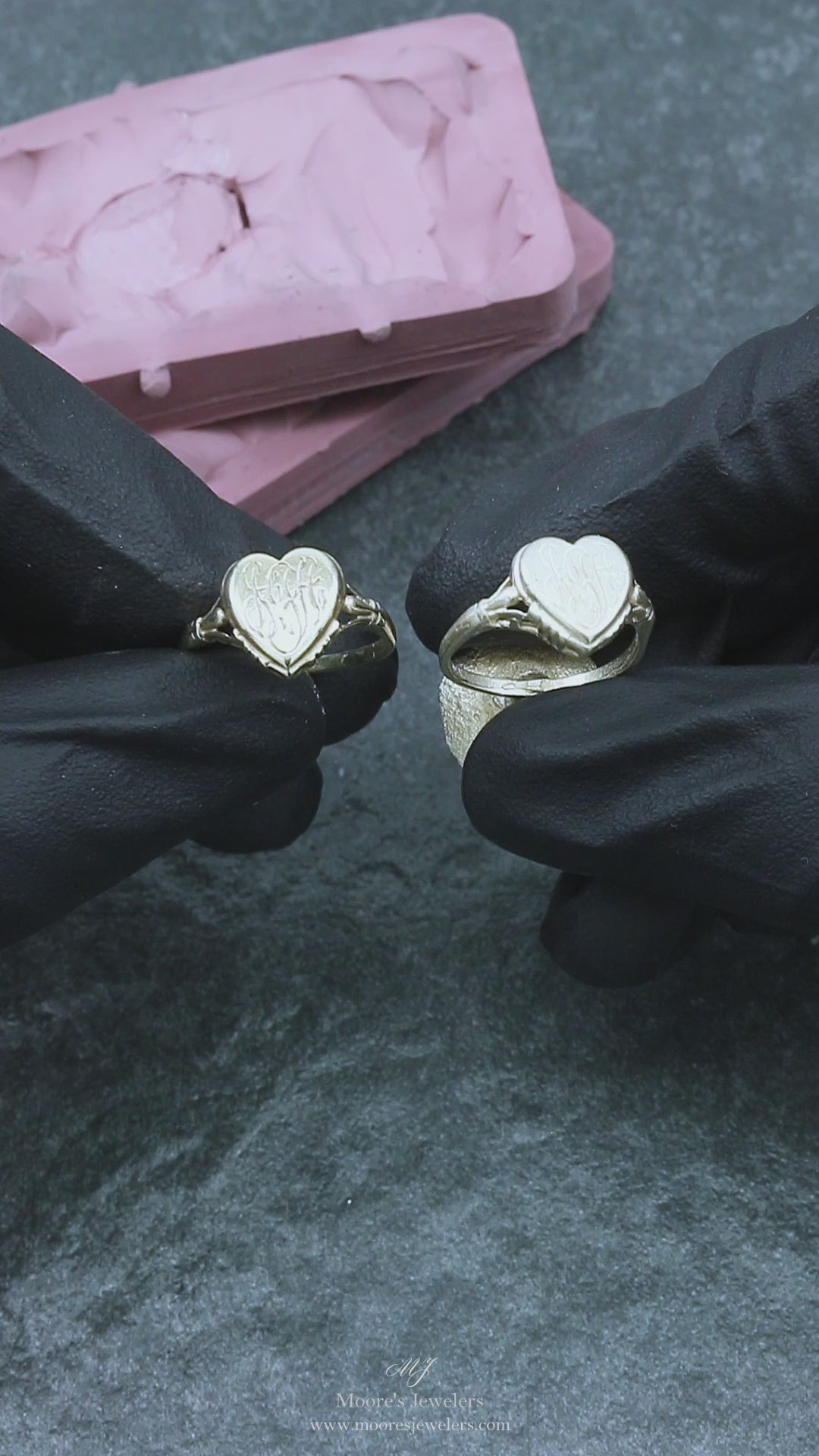 Initial Heart Signet Ring Rubber Mold – Moore's Jewelers