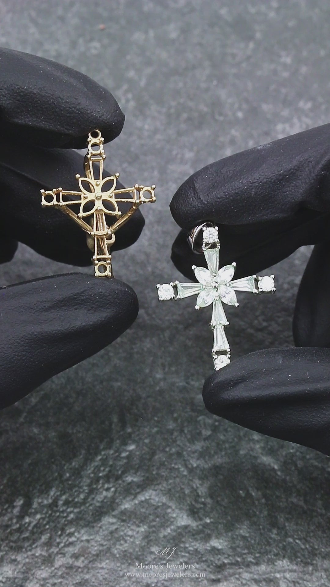 Duplicated Yellow Gold Cross Casting – Moore's Jewelers